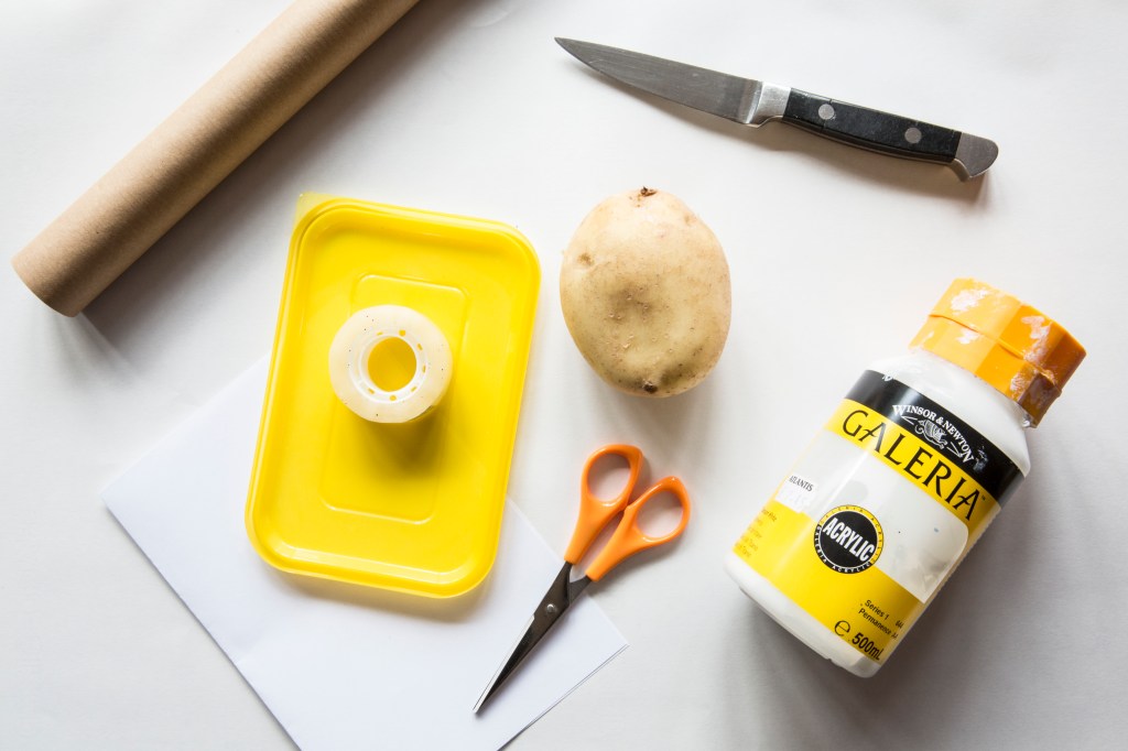 Potato Printed Wrapping Paper